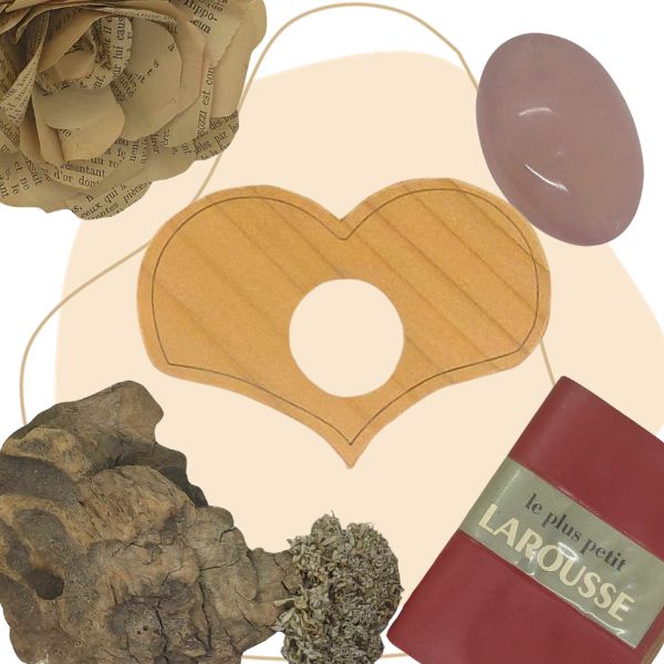 Bague de lecture en bois Coeur - Passion Lecture
