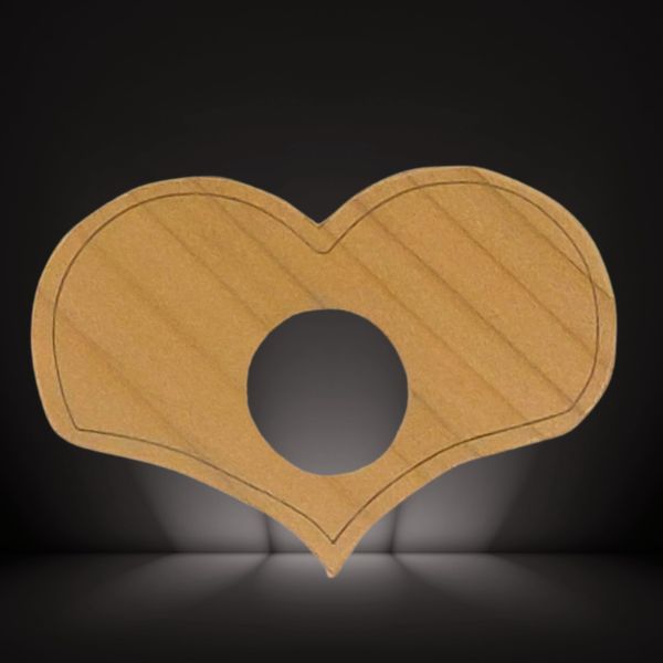Bague de lecture en bois Coeur - Passion Lecture